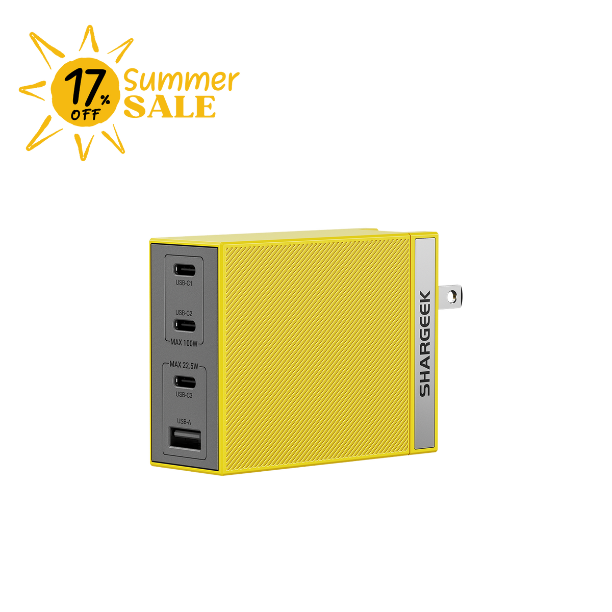 Shargeek 100W Pro GaN Fast Charger 4-Ports Multiple Output Charger