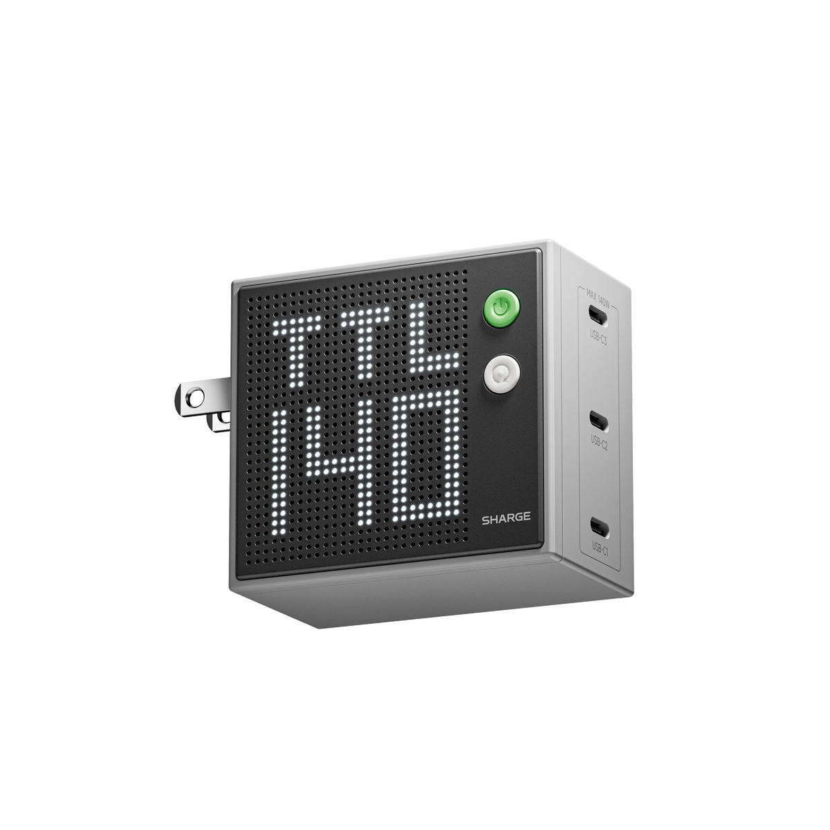 SHARGE Pixel 100 / 140 GaN Charger (67/100/140W, 3 Ports,Dot-Matrix Di