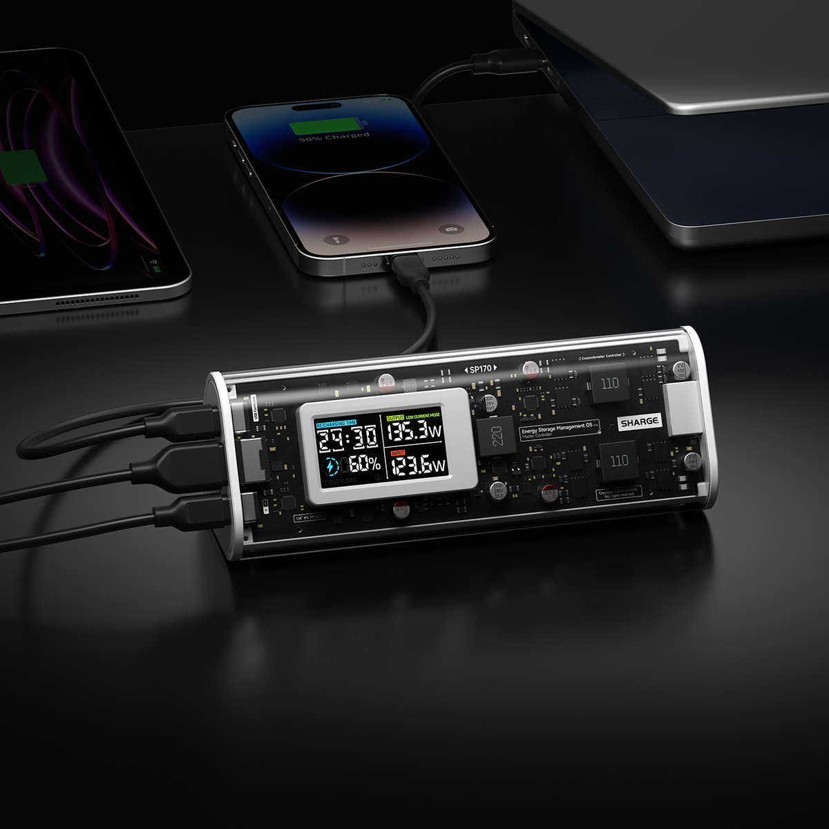 Shargeek 170 Power Bank 24,000mAh 170W Portable Charger IP66 Water ...