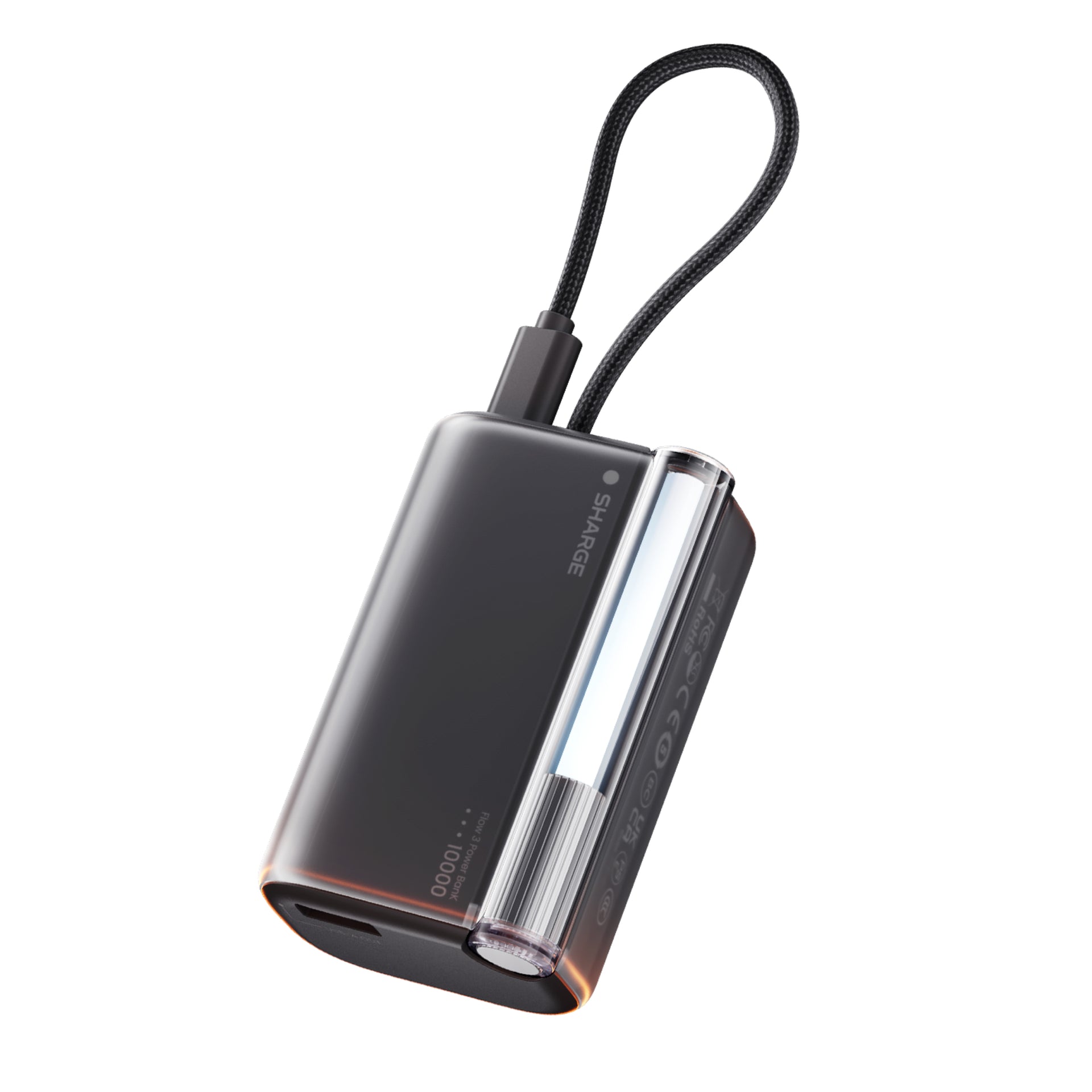 SHARGE Flow 3 Power Bank (45W, 10K, Built-in Cable)
