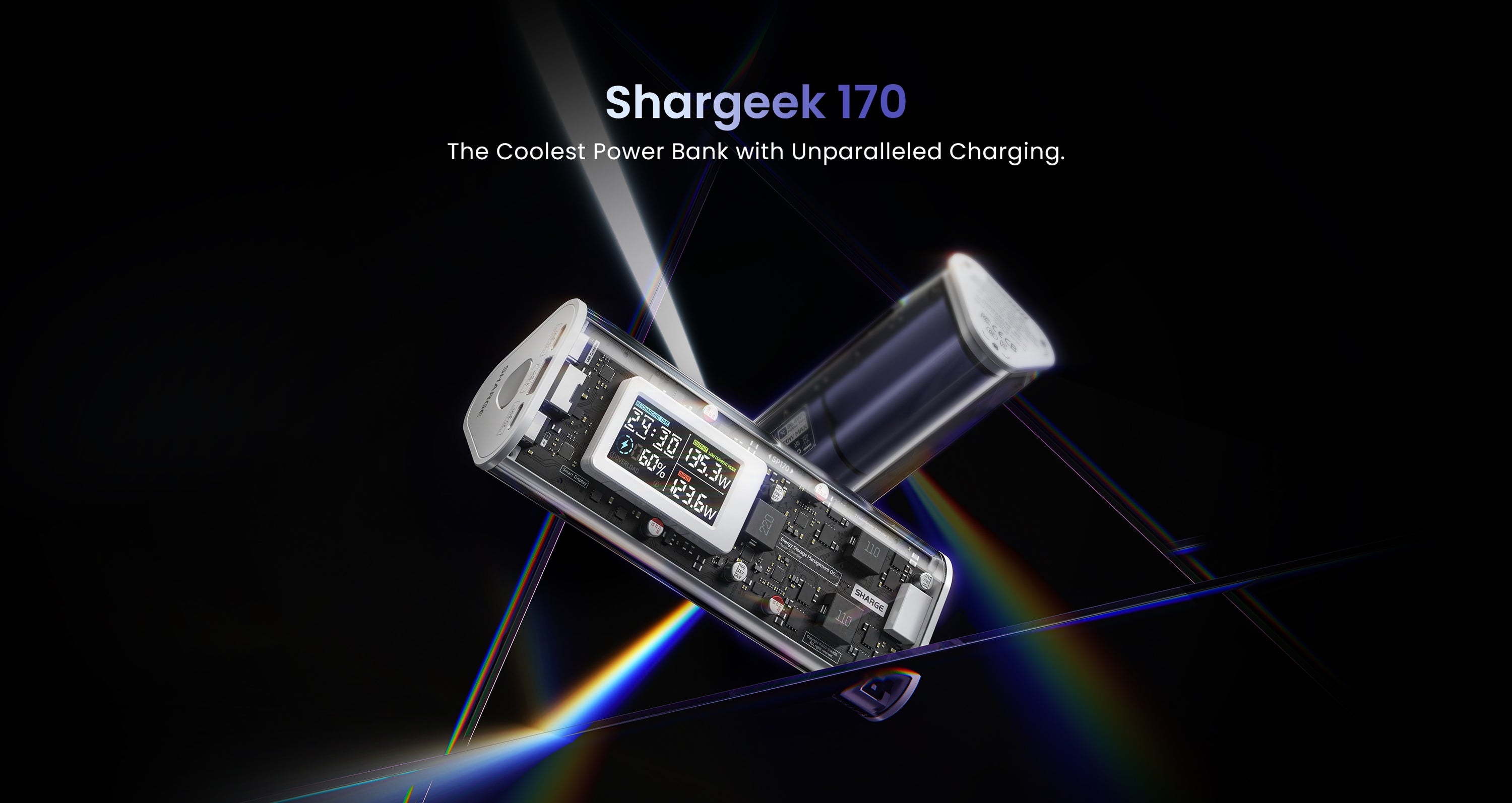 Shargeek 170 Power Bank 24,000mAh 170W Portable Charger IP66 Water ...