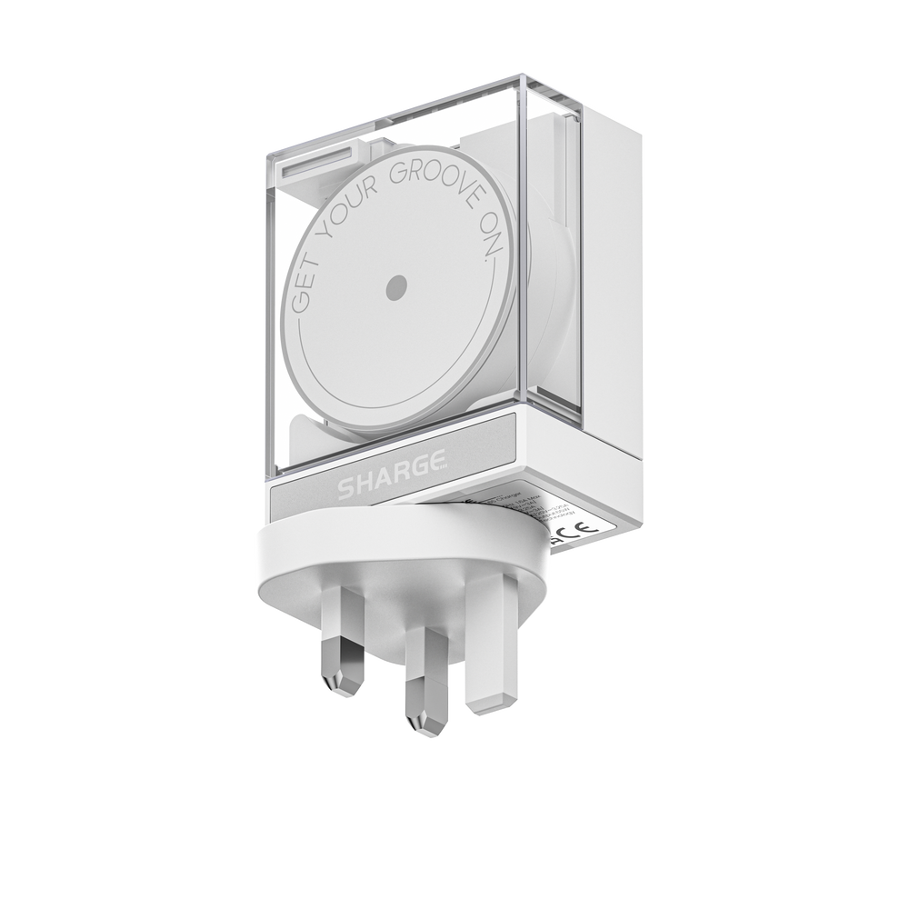 SHARGE Retractable 65 Charger Dual-ports design with built-in USB-C ...