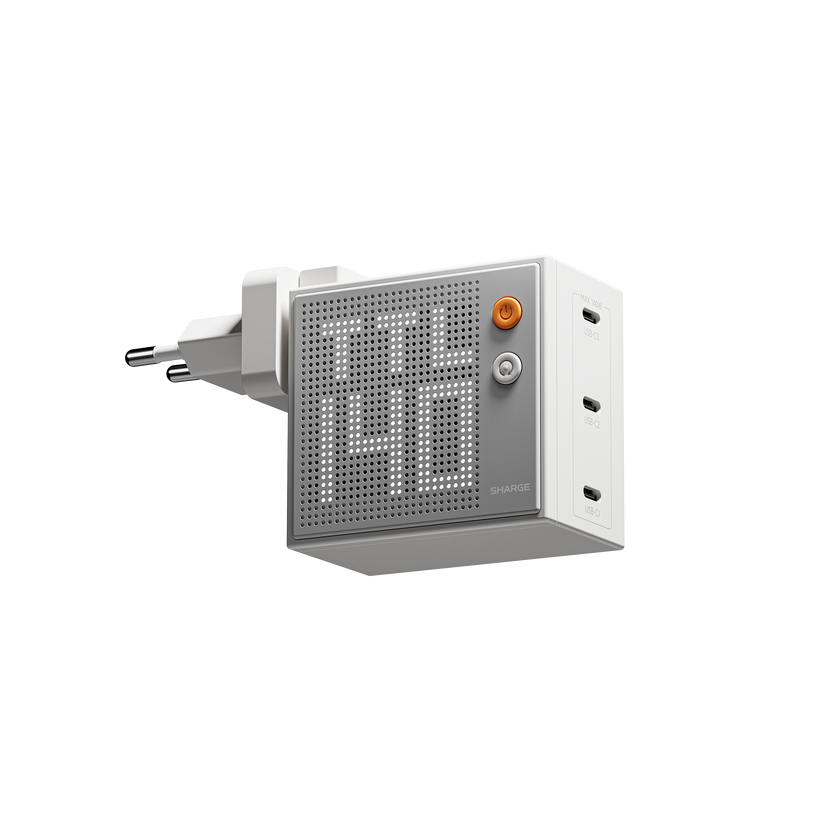 SHARGE Pixel 100 / 140 GaN Charger (67/100/140W, 3 Ports,Dot-Matrix Di