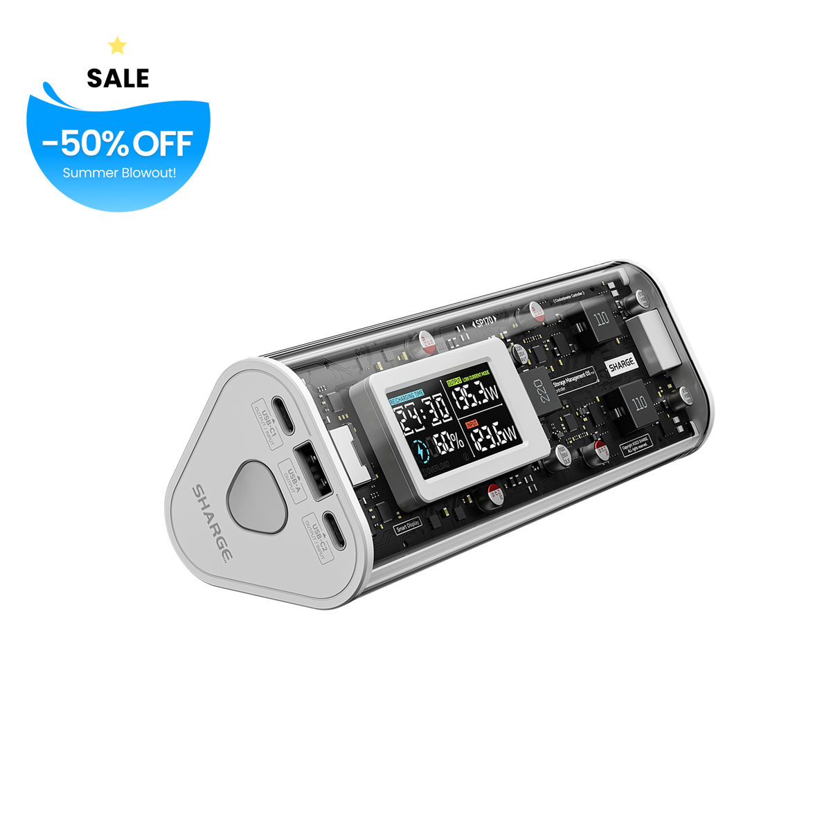 Shargeek 170 Power Bank 24,000mAh 170W Portable Charger IP66 Water ...