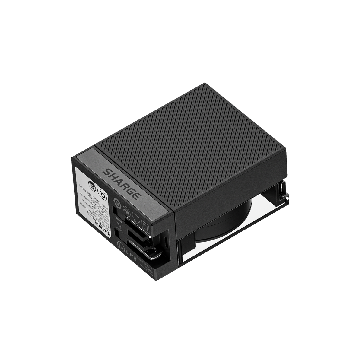 SHARGE Retractable 65 Charger Dual-ports design with built-in USB-C ...