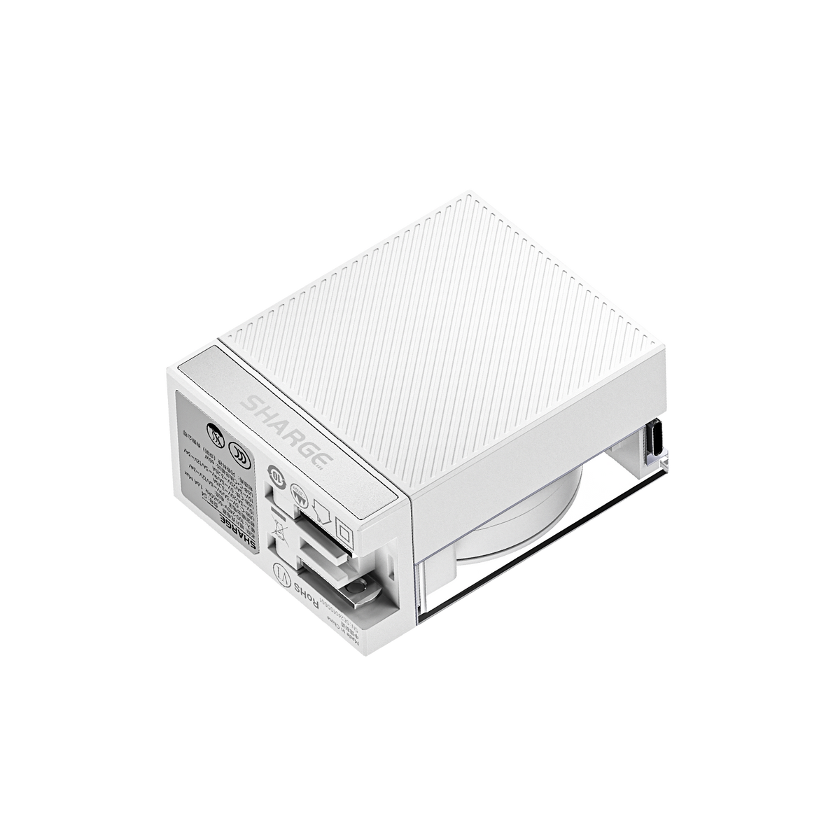 SHARGE Retractable 65 Charger Dual-ports design with built-in USB-C ...