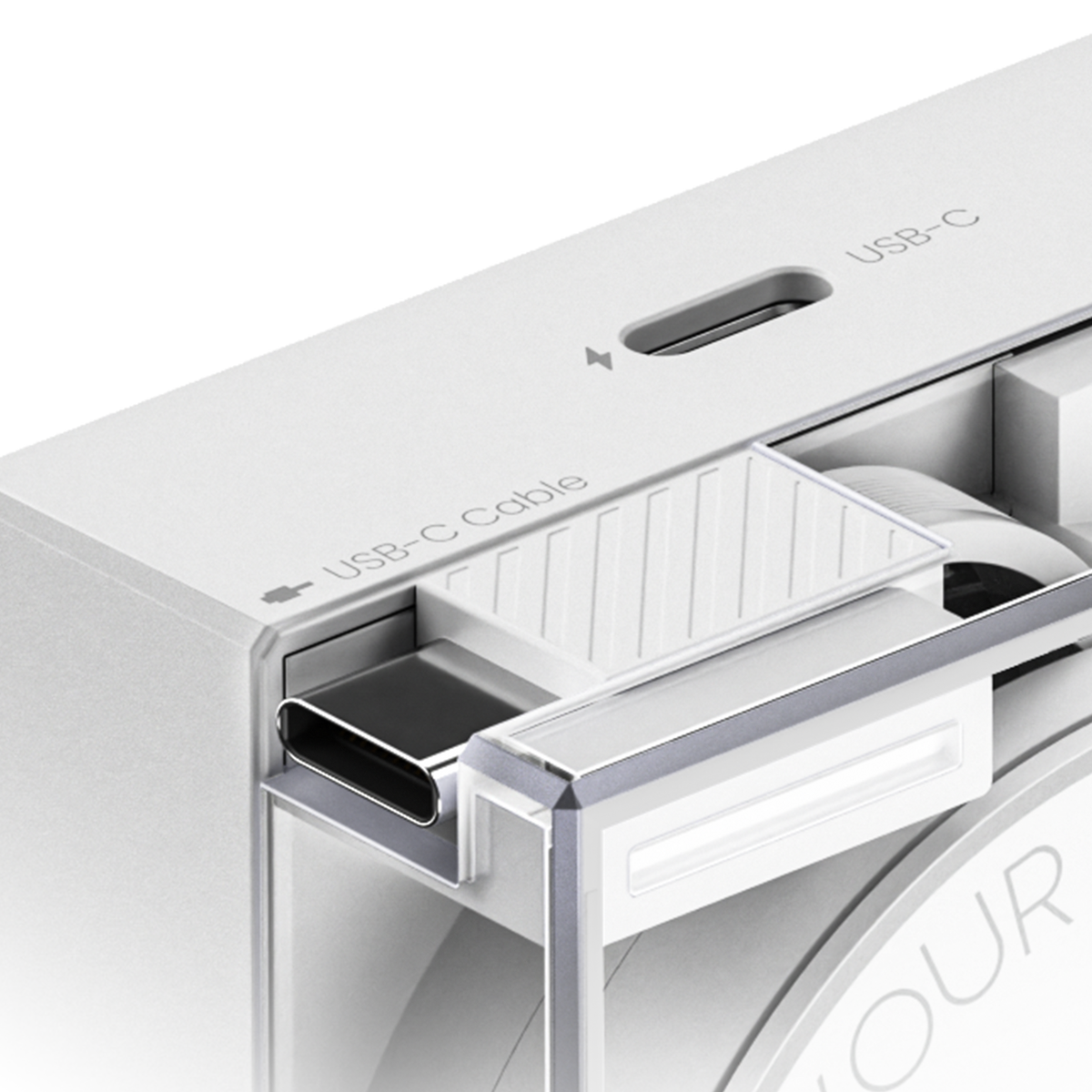 SHARGE Retractable 65 Charger Dual-ports design with built-in USB-C ...