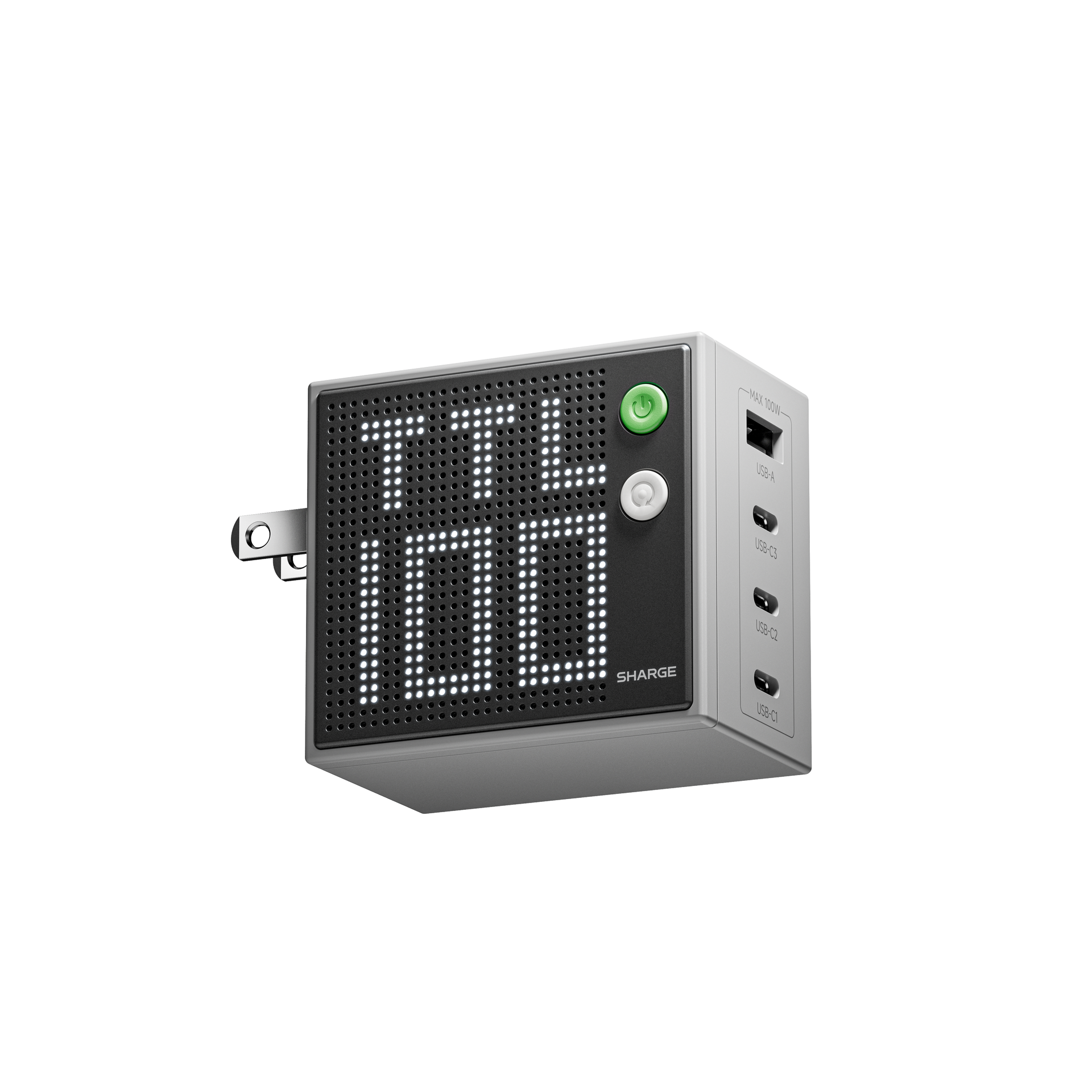 SHARGE Pixel 100 / 140 GaN Charger (67/100/140W, 3 Ports,Dot-Matrix Di