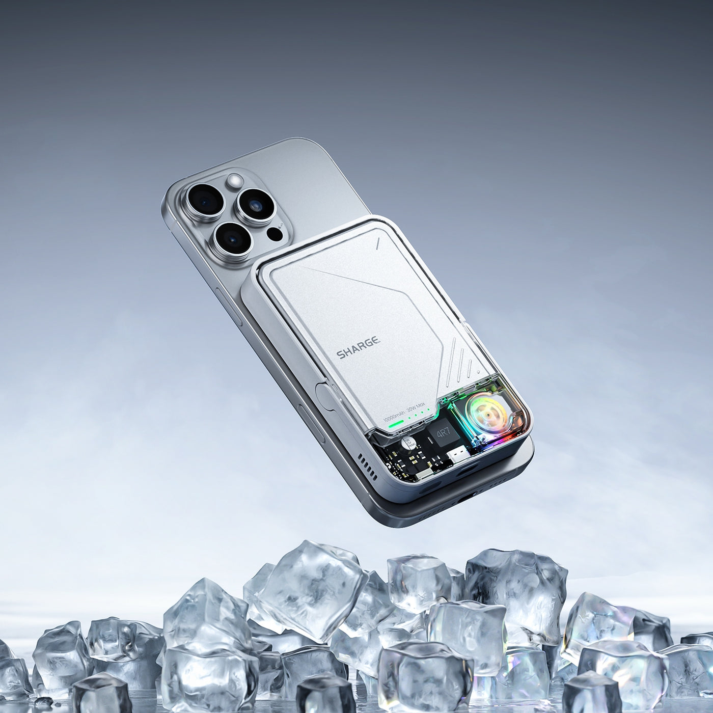 SHARGE ICEMAG 2 Wirless Power Bank 10,000mAh Qi2 power bank with active ...